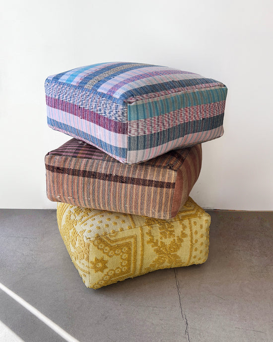 Matilde Pink Patchwork Ottoman – atacama home